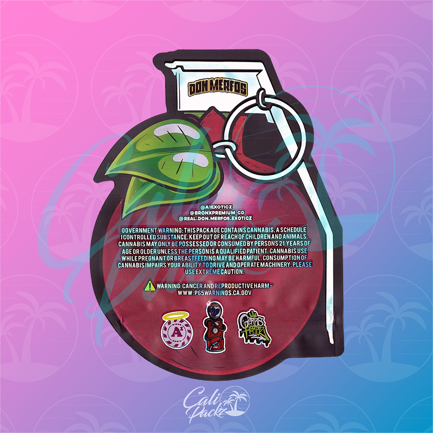 Buy Don Merfos x A1 Exoticz x Gerber Herbz Granadaz Die-Cut 3.5g Mylar ...