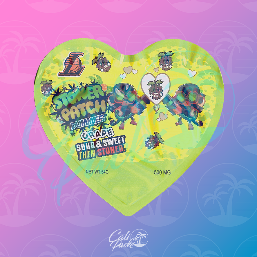Stoner Patch Grape Cali Pack Die Cut 500mg Mylar Bag - CaliPackz