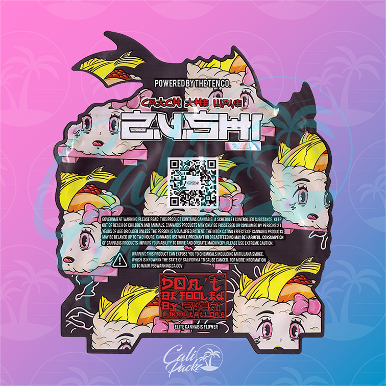 The Ten Co Pink Zushi v1 Die Cut Cali Pack 3.5g Mylar Bag - CaliPackz