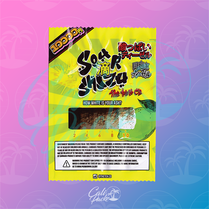 The Ten Co Sour Shizu Cali Pack Die Cut 3.5g Mylar Bag - CaliPackz