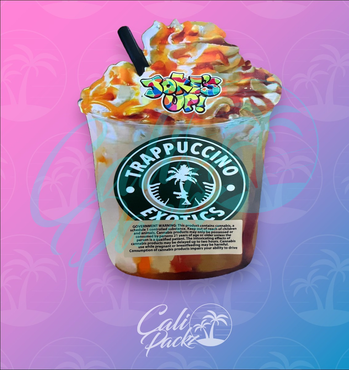 Buy Trappuccino Exotics Die Cut 3.5g Mylar Bag | Die Cut Mylar Bags ...